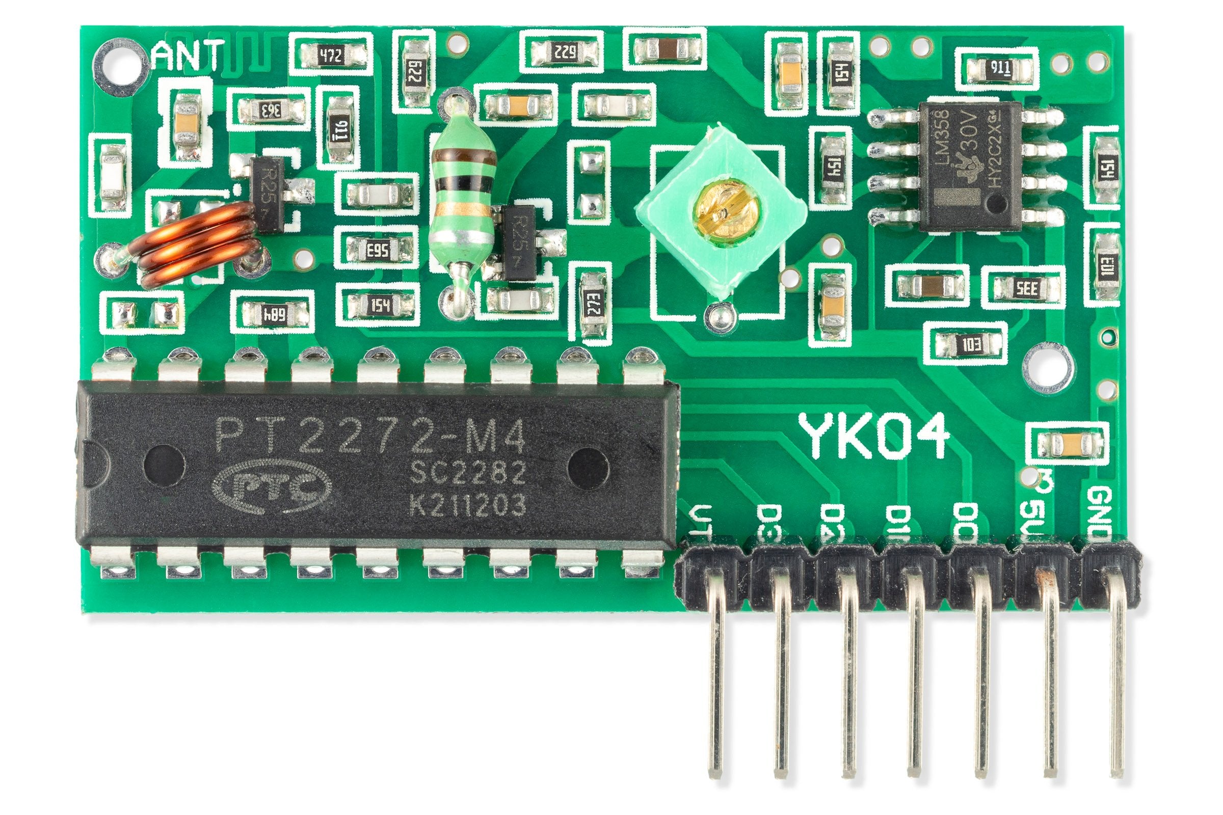 433MHz 4-channel reciever + remote transmitter – Soldered Electronics